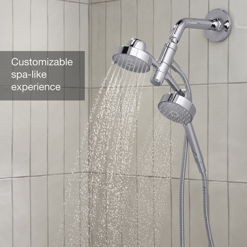 Kohler Awaken 2-In-1 Multifunction Shower Combo Kit, Showerhead and Handshower Set, 2.5 GPM ...